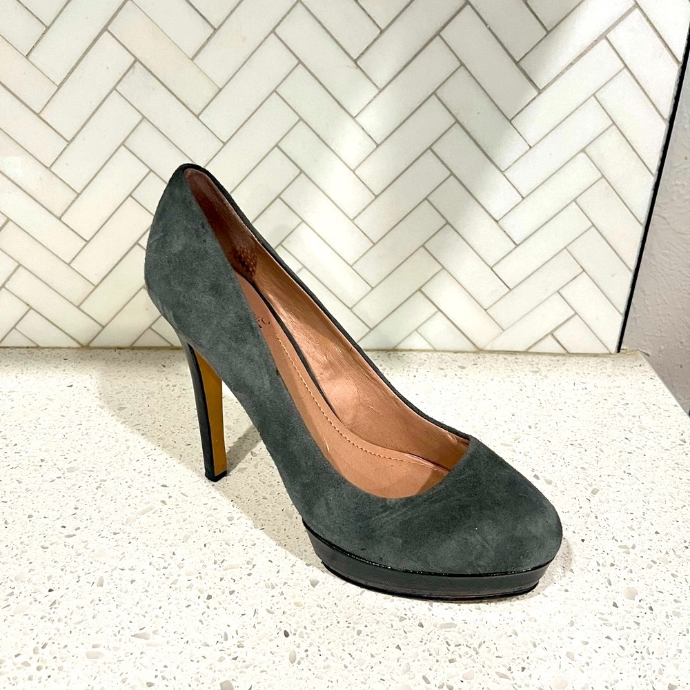 Vince Camuto Dacoma Suede Stiletto Platform Heels Lea… - Gem